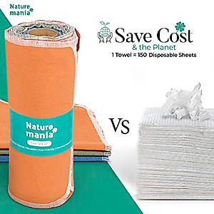Value Pack of 48 Reusable Paper Towels - Paperless Paper Towels made with Super-Soft, Washable Paper Towel Set for Kitchen,
