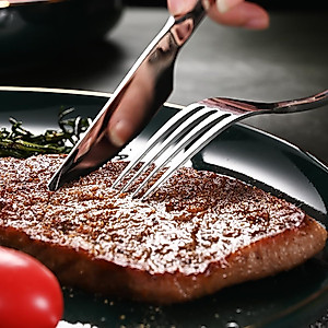 Kitchen Utensils 32 Pieces Silverware Silvery Flatware Set Cutlery Set for 8 Forks Spoons And Knives Set Dishwasher Safe Mirror Effect Ergonomic Durable Exquisite