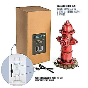 LULIND - Dog Fire Hydrant Garden Statue with 2 Stakes, 14 Inches (Small)