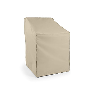 Covermates Outdoor Chair Cover - Water Resistant Polyester, Drawcord Hem, Mesh Vents, Seating and Chair Covers, 32W x 32D x 35H, Khaki