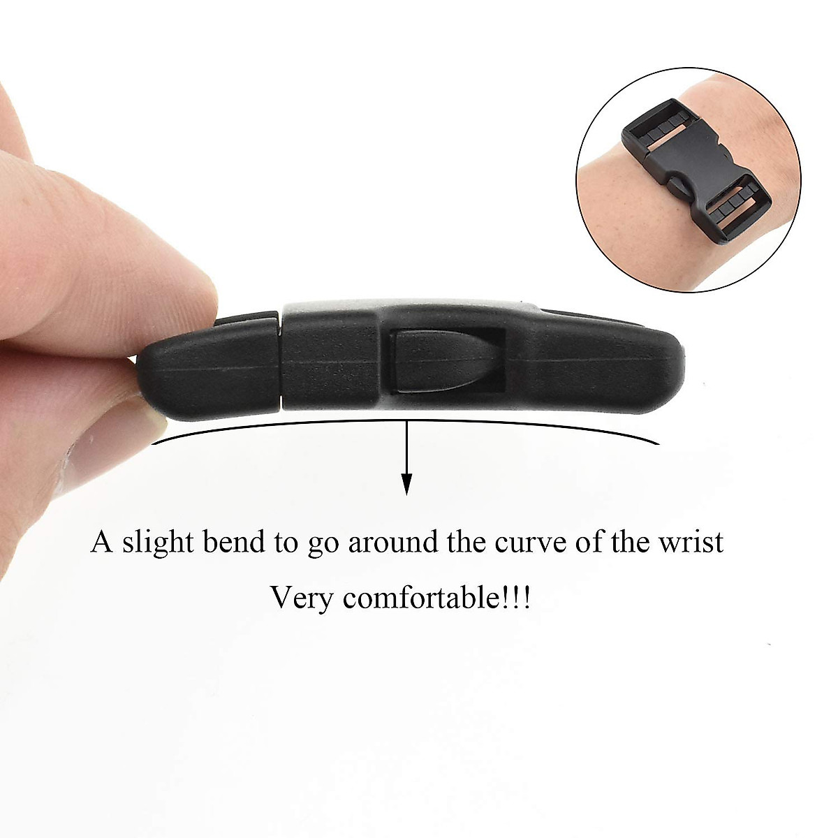 SGH Pro Quick Side Release Buckles 0.75' Wide Dual Adjustable Clips Snaps No Sewing Heavy Duty Plastic 7 Pack Replacement for Nylon Strap Webbing Survival Paracord Backpack Fanny Pack Waist Strap