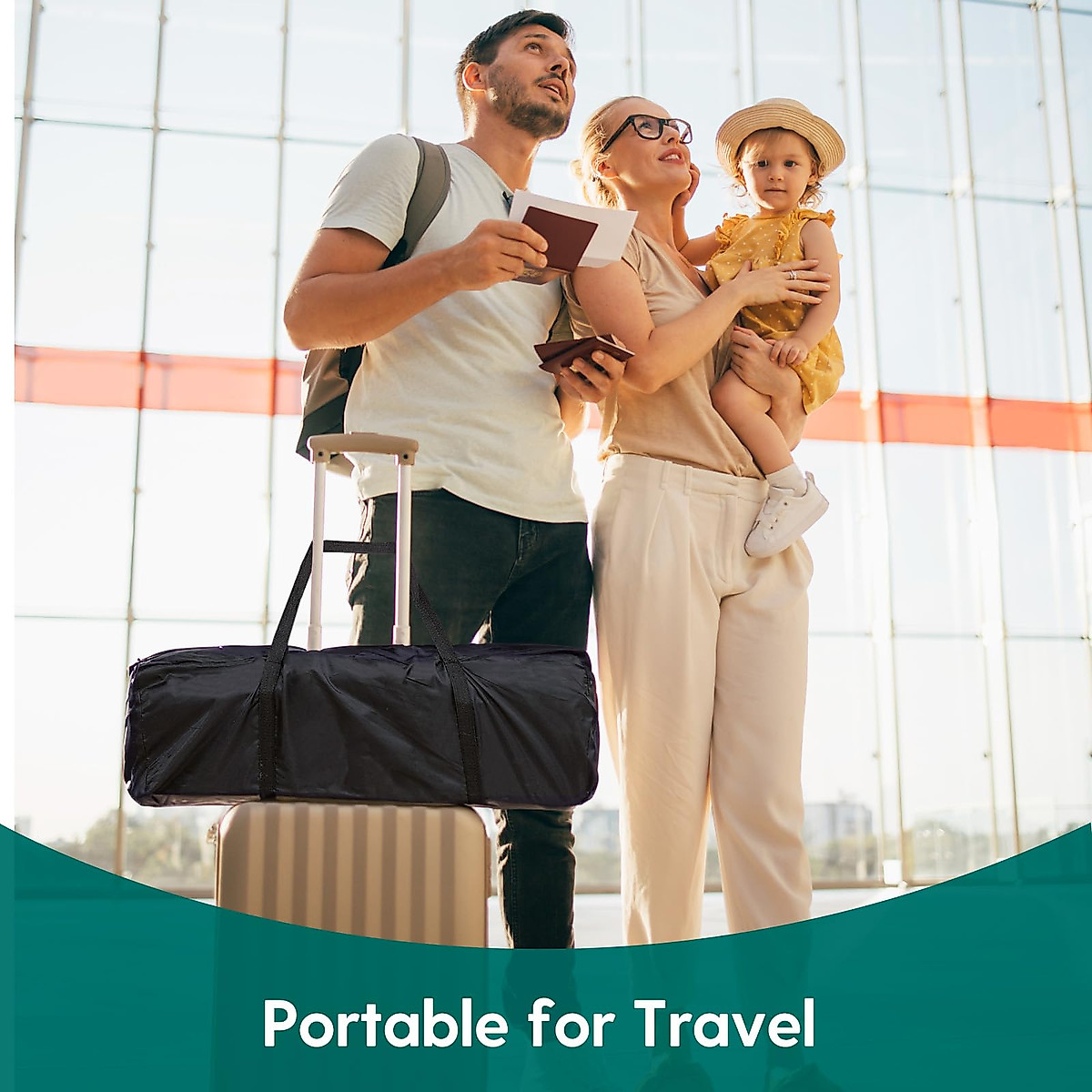 Babelio Pack and Play, One-Press Open Pack n Play with Bassinet, Portable Baby Playard for Travel