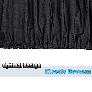 Himal Outdoors Pro Lawn Mower Cover - Heavy Duty 600D Polyester Oxford, Waterproof, UV Resistant, Universal Size Tractor Cover Fits Decks up to 54’’ with Storage Bag, Black