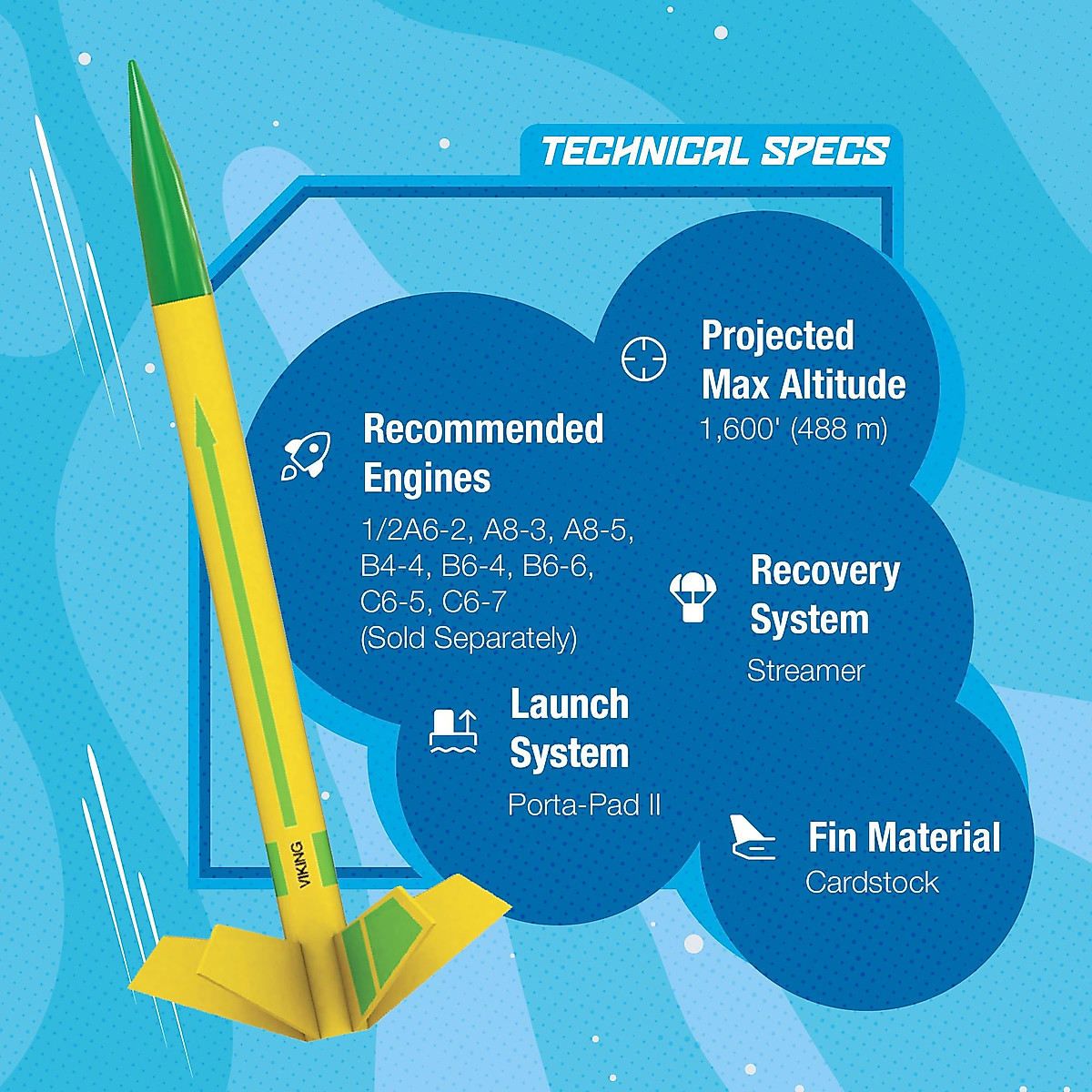 Estes Viking Rocket Bulk Pack (Pack of 12) - 47776017559