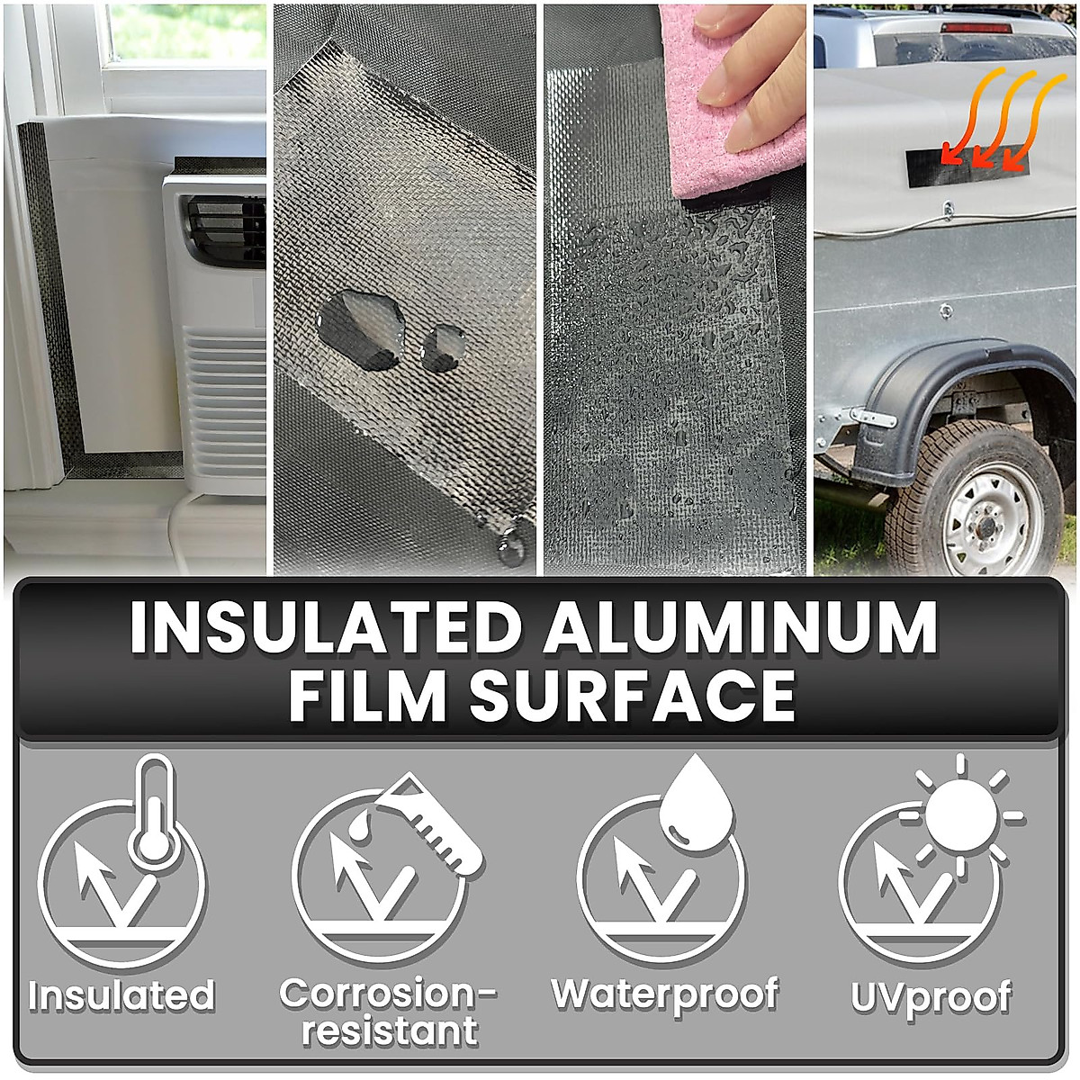 Urdar Brunnr RV Awning Repair Tape, Repair Tape for Tarp, Boat Covers, Tent, Sail Tape, Tear Repair Patch Kit, Waterproof, UVproof Outdoor Repair Tape Heavy Duty