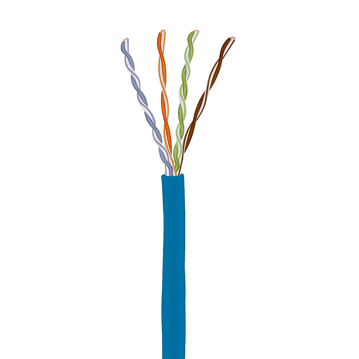 Infinity Cable Cat6 Plenum 550MHz CMP 23AWG UTP, 1000 Feet, Solid, 100% Pure Copper, UL Certified, Easy to Pull (Reelex II) Box, Blue