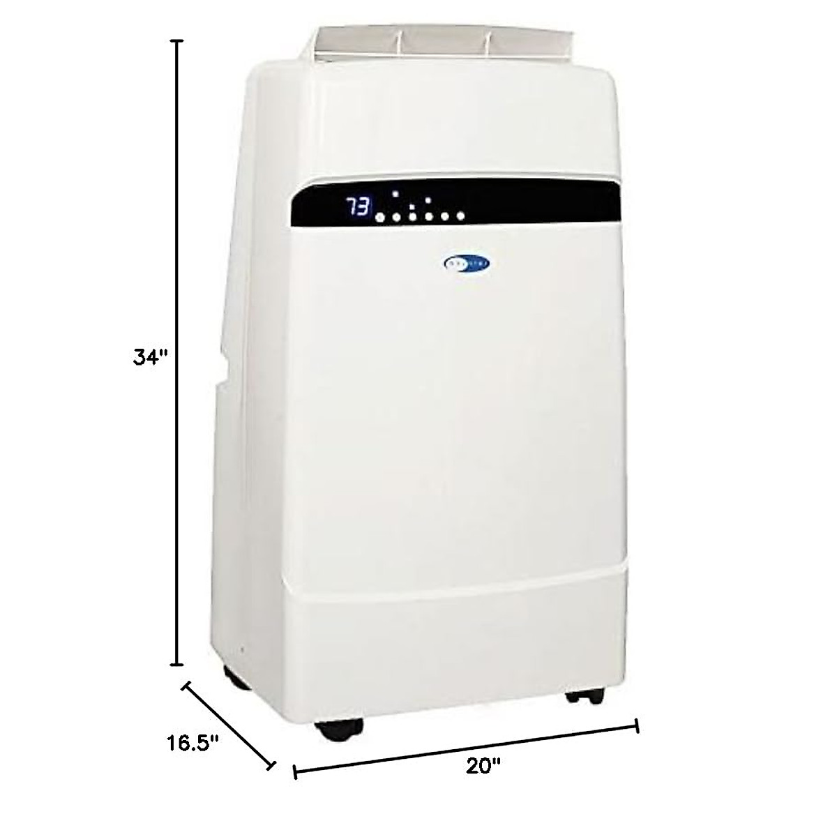 Whynter ARC-12SDH 12,000 BTU (6,884 BTU SACC) Dual Hose Cooling Portable Air Conditioner, Heater, Dehumidifier, and Fan with Activated Carbon Filter plus Storage bag, up to 400 sq ft in White