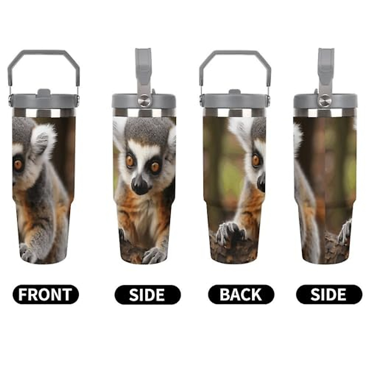SYJTGDE Large Capacity Car Cup Monkey Lemur Cute Fashionable Upgrade Car Cup Advanced And Beautiful Travel Cup
