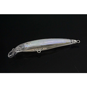 10PCS Unpainted Fishing Lures Blank Hard Minnowbait Fishing Lure Blanks 7.7cm 3.6g Crankbait Artificial Hard Bait Carp Pike Bass Wobblers Deep Diving Fishing jerkbait with Free Eye 5mm