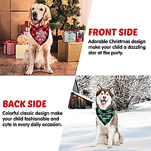 COLUANS Dog Bandanas Christmas Bandanas Dog Christmas Stocking Bandanas Classic Triangle Xmas Thanksgivng Pet Scarf Bibs Kerchief Holiday Birthday Decoration for Small to Large Puppy Dogs Cats