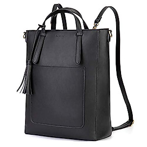 ECOSUSI Tote Bag Convertible Backpack for Women Vegan Leather Handbag Multifuction Shoulder Bag