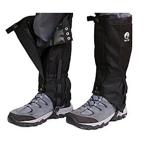 Pike Trail Waterproof Adjustable Leg Gaiters: For Hiking in Mud, Sand, and Snow - Hunting, Mountain Climbing, or Snowshoeing