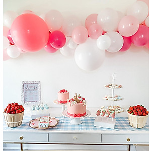 MaitianGuyou Strawberry Disposable Party Plates,40-Pack Paper Plates for Birthday, Party, Retirement,Appetizer,Wedding Bridal Baby Shower(Strawberry 3#, 9 Inch)