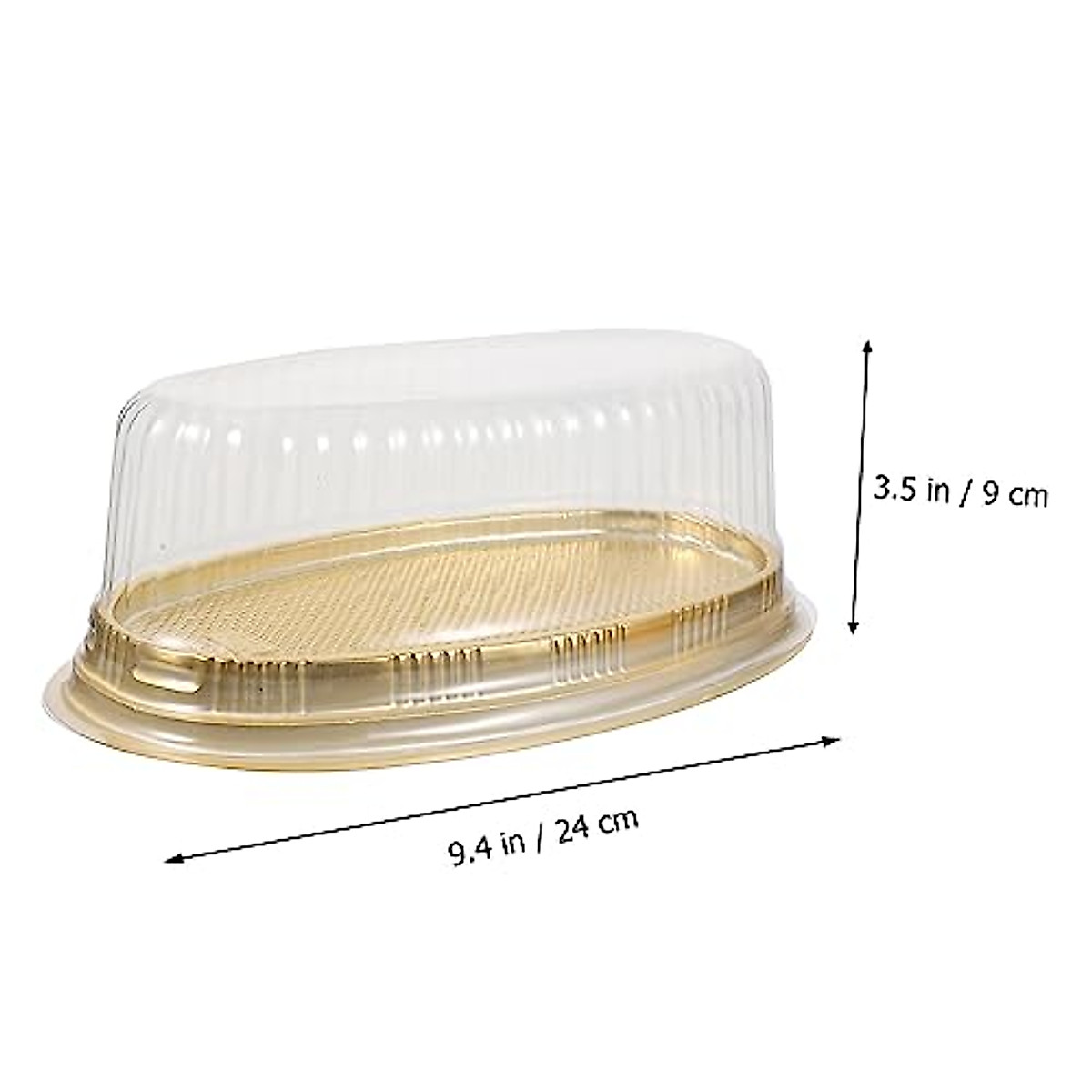 LALAFINA 10pcs Packing Cake Box Fruit Trays Disposable Serving Tray Clear Plastic Containers Clear Cake Container Mini Cupcake Boxes Cake Display Storage Box Pies Cake Box Portable Cake Box