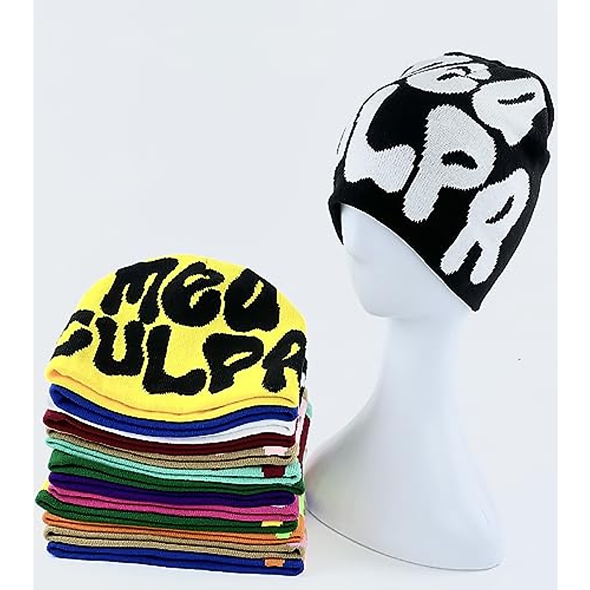 HAILTH Y2K Women's Beanies Wool Acrylic Knitted Hat Women Hats Beanie Wireless Winter Knit Hat Warm Knitted Cap Casual Skullies Outdoor