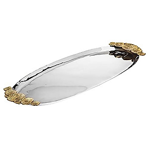 Godinger Oval Serving Tray Platter - Gold Trimmed - 19.5"