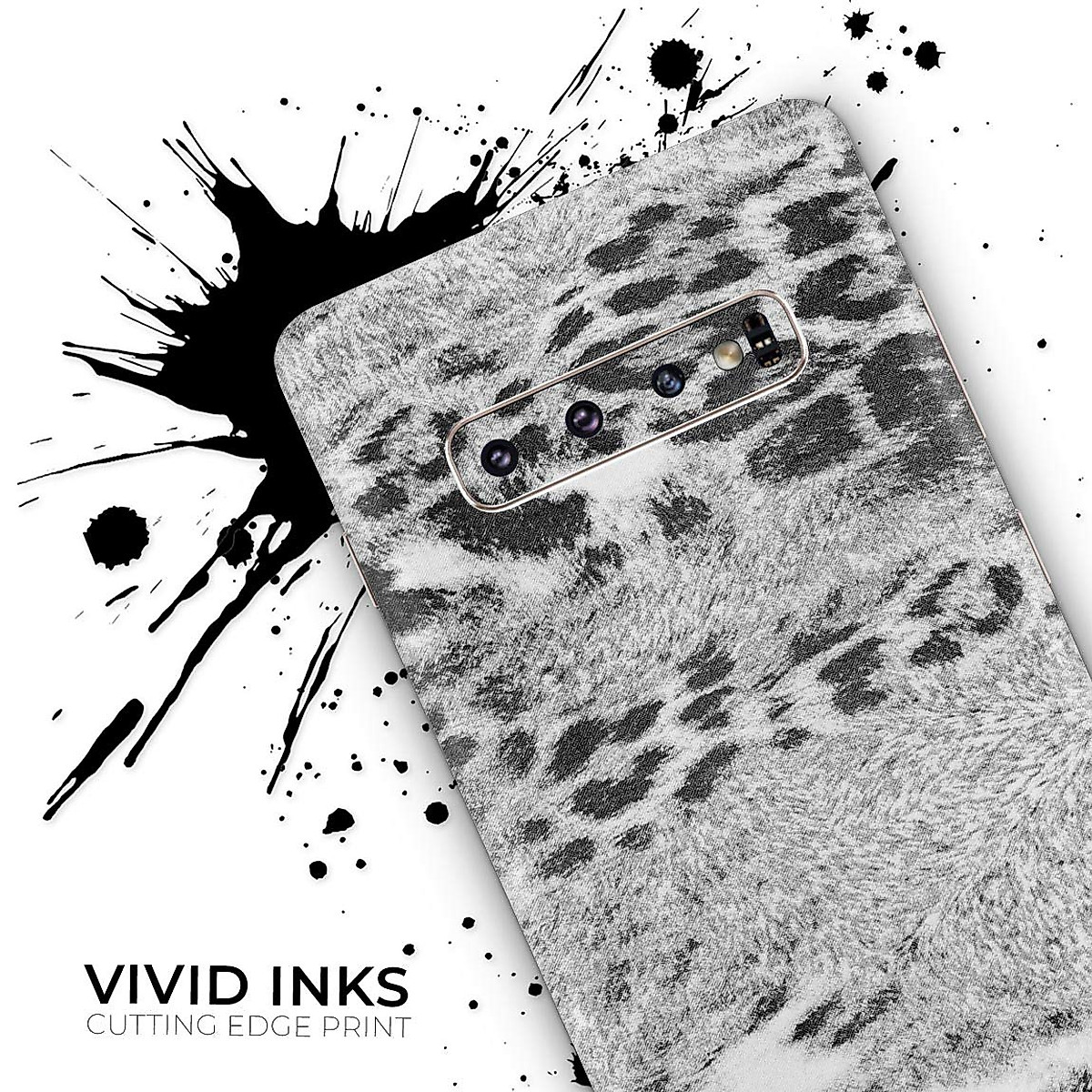 DesignSkinz White and Black Real Leopard Print Protective Vinyl Decal Wrap Skin Cover Compatible with The Samsung Galaxy S20 (Screen Trim & Back Glass Skin)