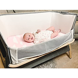 Bassinet Bed Sheets – Premium Bassinet Fitted Sheets 4 Pack – 100% Jersey Knit Cotton Cradle Sheets – Bassinet Bedding for Standard Size Oval or Halo Bassinet Pads – Bassinet Sheet for Girl