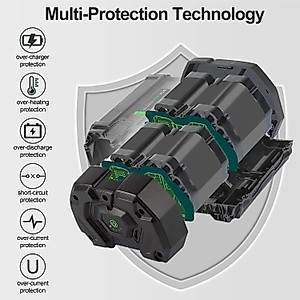 DTK 56V Battery Replacement for EGO 56V Battery BA2800T BA4200T BA1400 BA5600T 5.0Ah Lithium Ion Batteries