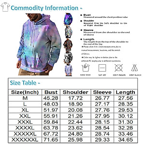 Graphic Hoodies Men Letter Printed Tie Dye Gradient Fleece Mens Sweatshirt Thick Funny Hunting Pullover Hoodie Design Light Weight Winter Hooded 01 White 4Xl