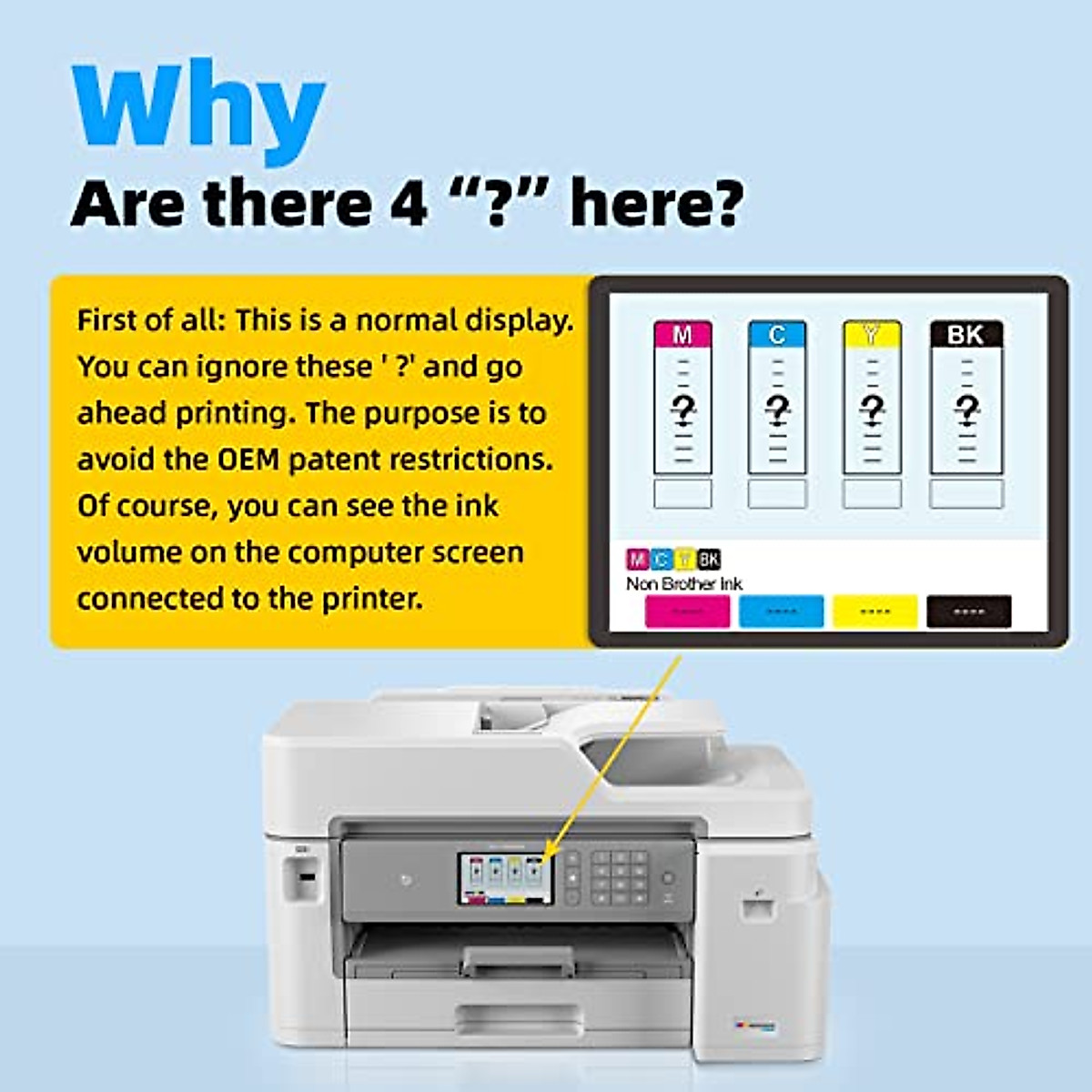 FLYINK LC3035XXL Ink Cartridge Replacement for Brother LC3035 LC3033 Work for MFC-J995DW MFC-J815DW MFC-J805DW Printer