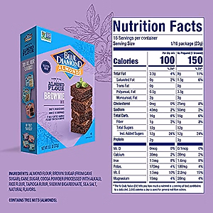 Blue Diamond Almonds Gluten-Free Almond Flour Baking Mix, Chocolate Brownie, Multicolor, 13.1 Oz