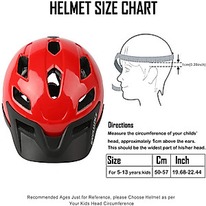 Kids Helmet, Exclusky Kids Bike Helmet Adjustable Safety Lightweight Children Bicycle Helmet for Kids Skating Cycling Scooter Boys and Girls Bicycle Helmets Ages 5-14