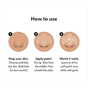 Mighty Patch Nose from Hero Cosmetics - XL Hydrocolloid Patches for Nose Pores, Pimples, Zits and Oil - Dermatologist-Approved Overnight Pore Strips to Absorb Acne Nose Gunk (10 Count)
