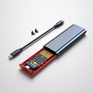 M2 SSD Case M.2 to USB 3.1 Gen 2 10Gbps NVMe SSD Enclosure for NVMe PCIE M Key/ (B+M) Key SSD, M2 SSD Case CC