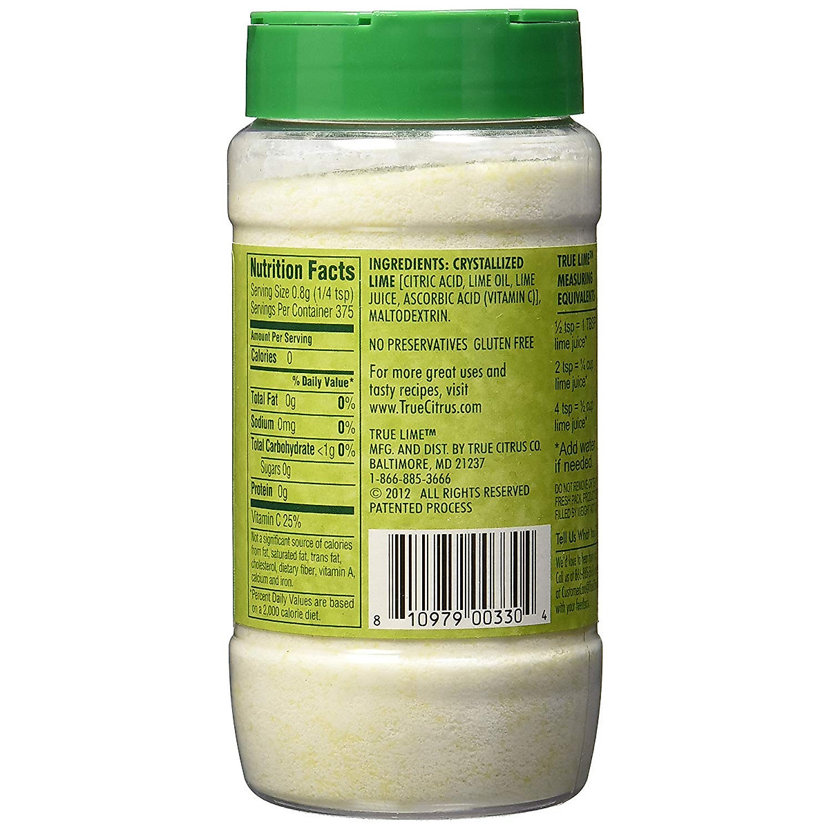 True Lime 10.6oz Shakers (1 shaker) (Original Version)
