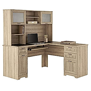 Realspace® Magellan 59"W L-Shape Corner Desk, Blonde Ash