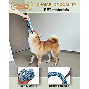 CaBYbigG Dog Rope Toy,No Stuffing Dog Toy,Puppy Chews for Teething,Dog Chew Toys,Ring Dog Toys for Medium Small Dogs Breed 4 Packs