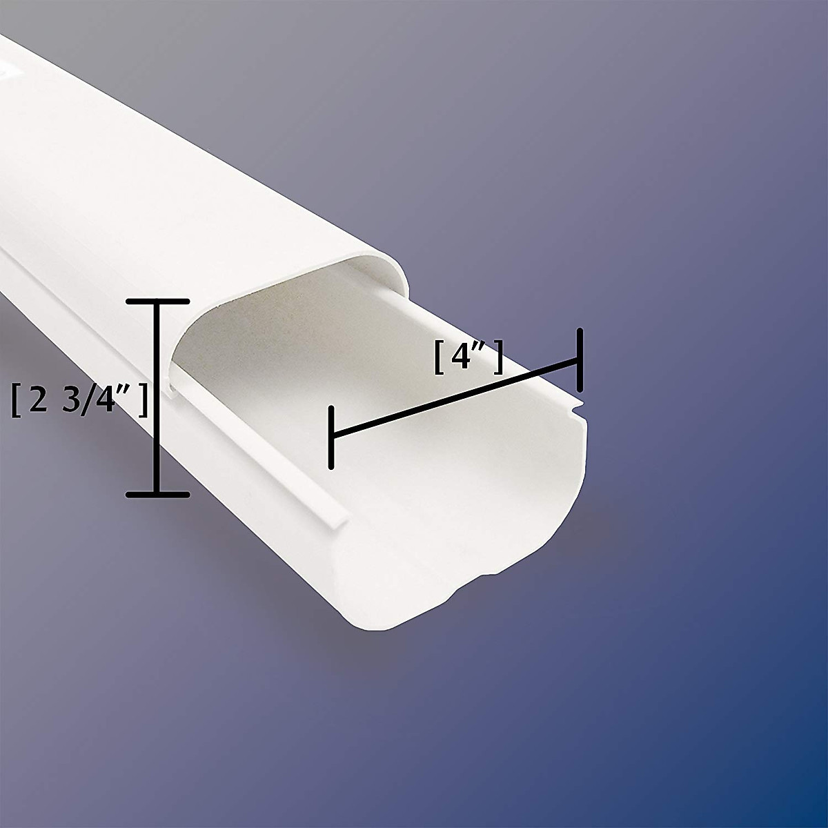 4" 14 Ft Air conditioner Decorative PVC Line Cover Kit for Mini Split and Central Air Conditioners, Heat Pumps Tubing Cover Set