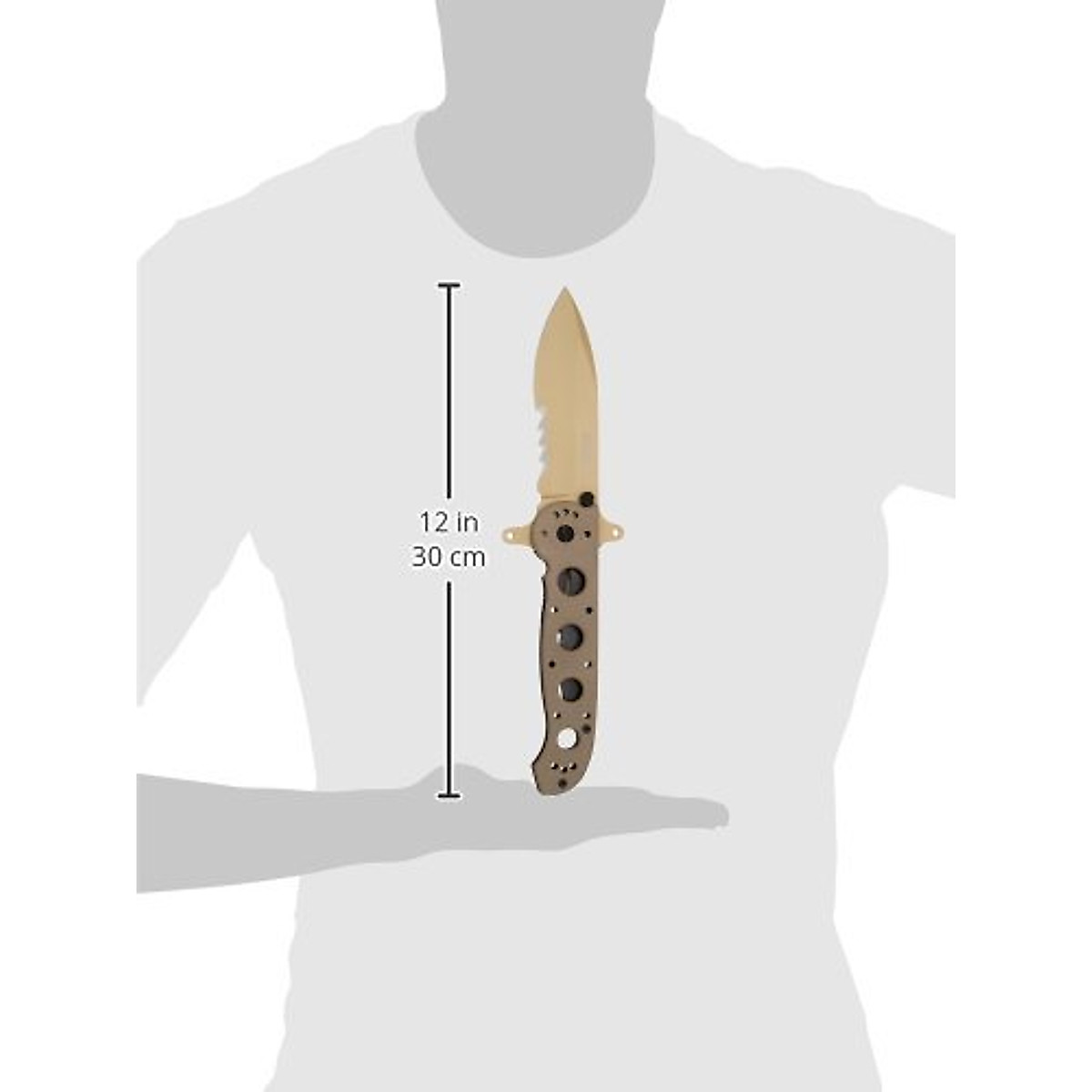 CRKT M21-14DSFG EDC Folding Pocket Knife: Special Forces Everyday Carry, Tan Serrated Edge Blade, Veff Serrations, Automated Liner Safety, Dual Hilt, Desert G10 Handle, Reversible Pocket Clip