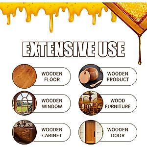 UYUAN Beeswax Spray Furniture Polish Spray, Natural Micro-Molecularized Beeswax Spray Cleaner with Sponge & Towel for Wood Furniture, Restores Shine and Protects Surfaces
