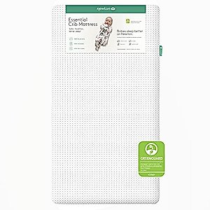 Newton Baby Essential Crib Mattress and Toddler Bed - 100% Breathable Proven to Reduce Suffocation Risk, 100% Washable, 2-Stage, Non-Toxic, Better Than Organic - Removable Cover Included, White