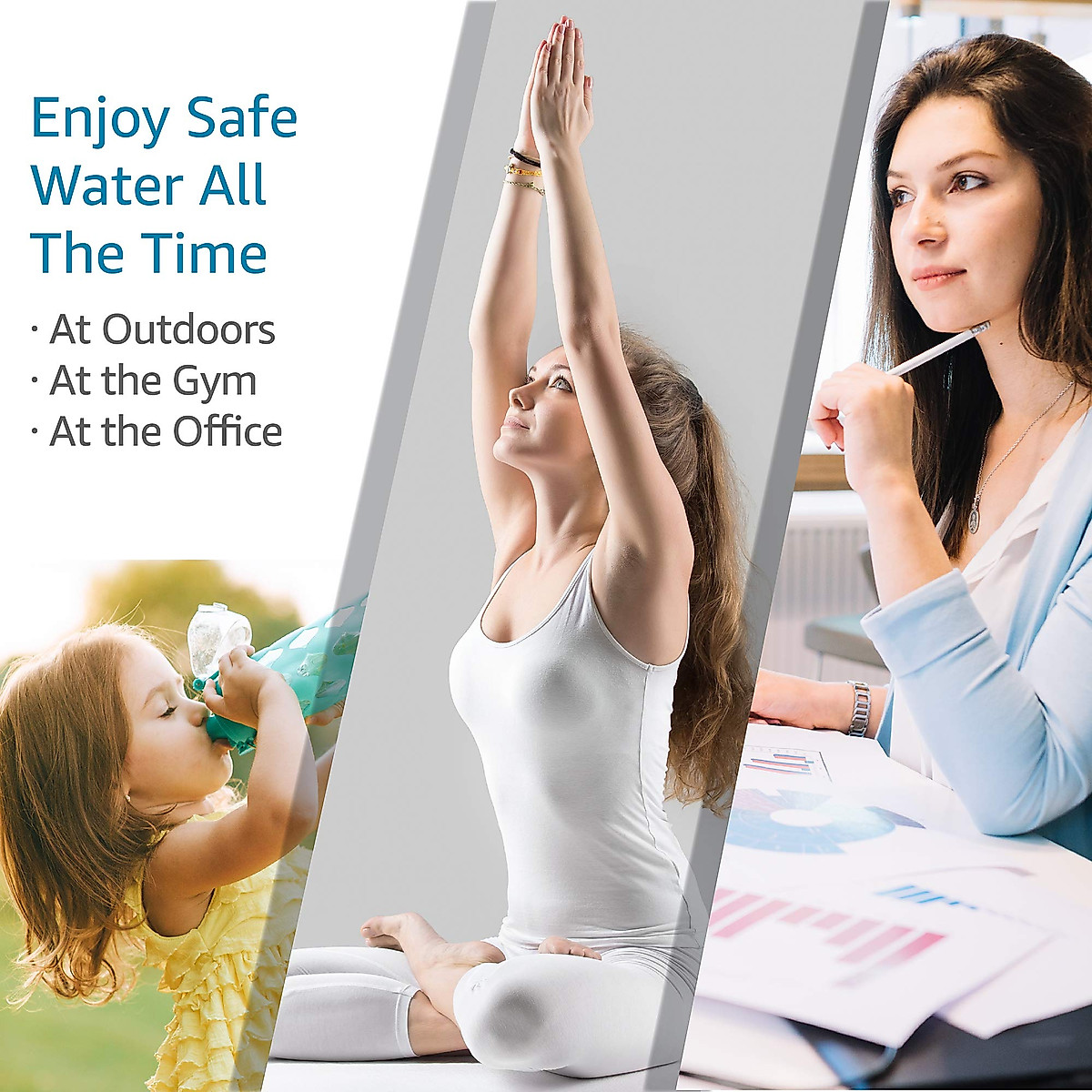 AQUACREST BB02 Bottle Water Filter, Replacement for Brita Soft Squeeze Bottle Filter, 2 Count