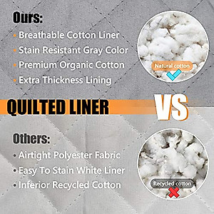 Rorecay Extra Long Oven Mitts and Pot Holders Sets: Heat Resistant Silicone Oven Mittens with Mini Oven Gloves and Hot Pads Potholders for Kitchen Baking Cooking, Quilted Liner, Red, Pack of 6