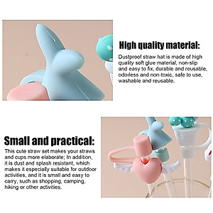 Straw Covers for Stanley Cup, Straw Toppers for Tumblers, Reusable Straw Covers, 6Pcs Reusable Drinking Straw Toppers, Straw Plug For Home Kitchen Bar (Multicolor)