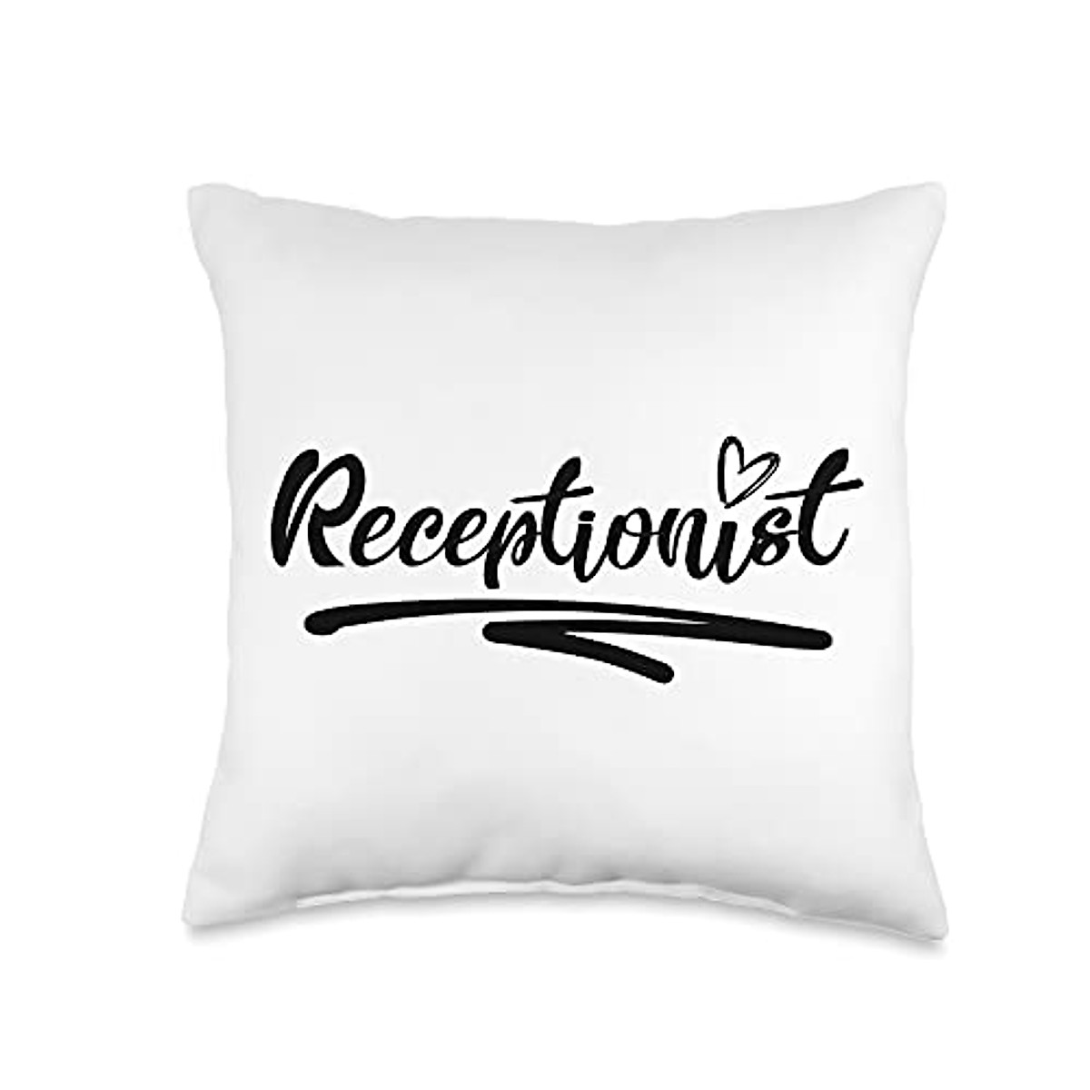 Receptionist Front Desk Sayings Clerk Profession Receptionists Job Secretary Reception Throw Pillow, 16x16, Multicolor