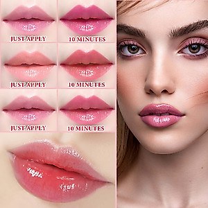 WENJLYJ 3 Pcs Color Changing Change Lipstick Lip Balm Set,Magic Jelly Lipstick Color Change Changing Lip Gloss Tinted Lip Balm Moisturizing Long Lasting Waterproof Crystal Lipstick for Women
