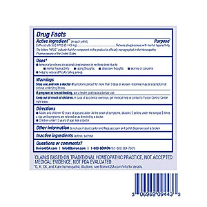 Boiron Coffea Cruda 30C Homeopathic Sleep Aid for Restless Sleep, Mental Hyperactivity, Racing Thoughts, and Difficulty Sleeping - 3 Count (Pack of 1) (Total 240 Pellets)