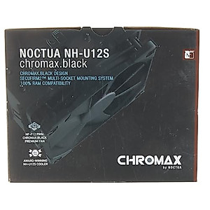 Noctua NH-U12S chromax.Black, 120mm Single-Tower CPU Cooler (Black)
