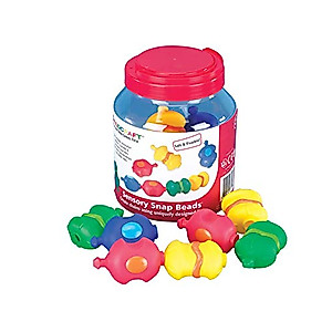 Childcraft - 1435214 Toddler Manipulatives Sensory Snap Beads, Set of 16