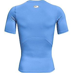 Under Armour Men's Armour HeatGear Compression Short-Sleeve T-Shirt , Carolina Blue (475)/White, Medium