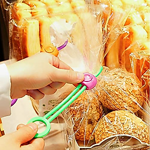 VUIOYRG Multi-Purpose Sealer,6/12 PCS Reusable Cable Ties, Cord Organizer,Bag Clips Food Clips (12PCS,Medium)