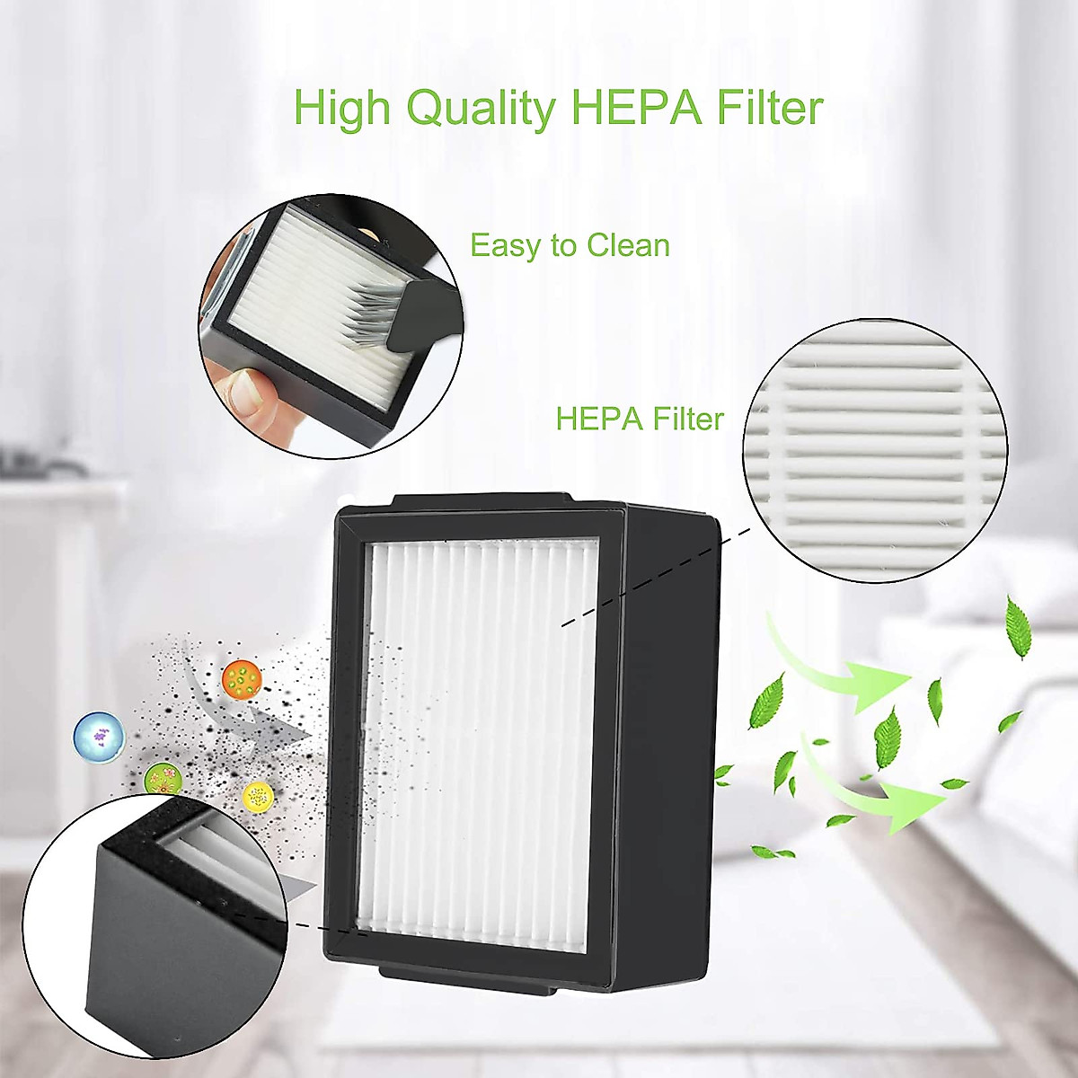 SENNII iRobot Replacement Parts Filter Accessories for Roomba j7 i7 i6 i8 i3 i4 i1 i5 i2+ e5 e6 J/I/E Series Vacuum Cleaner,6-Pack