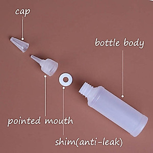 10 Pcs Empty Dropper Bottles, Mini Squeeze Bottles, Plastic Storage Container with Caps, Small Sample Bottle for Decorating(30ml-no Scale)