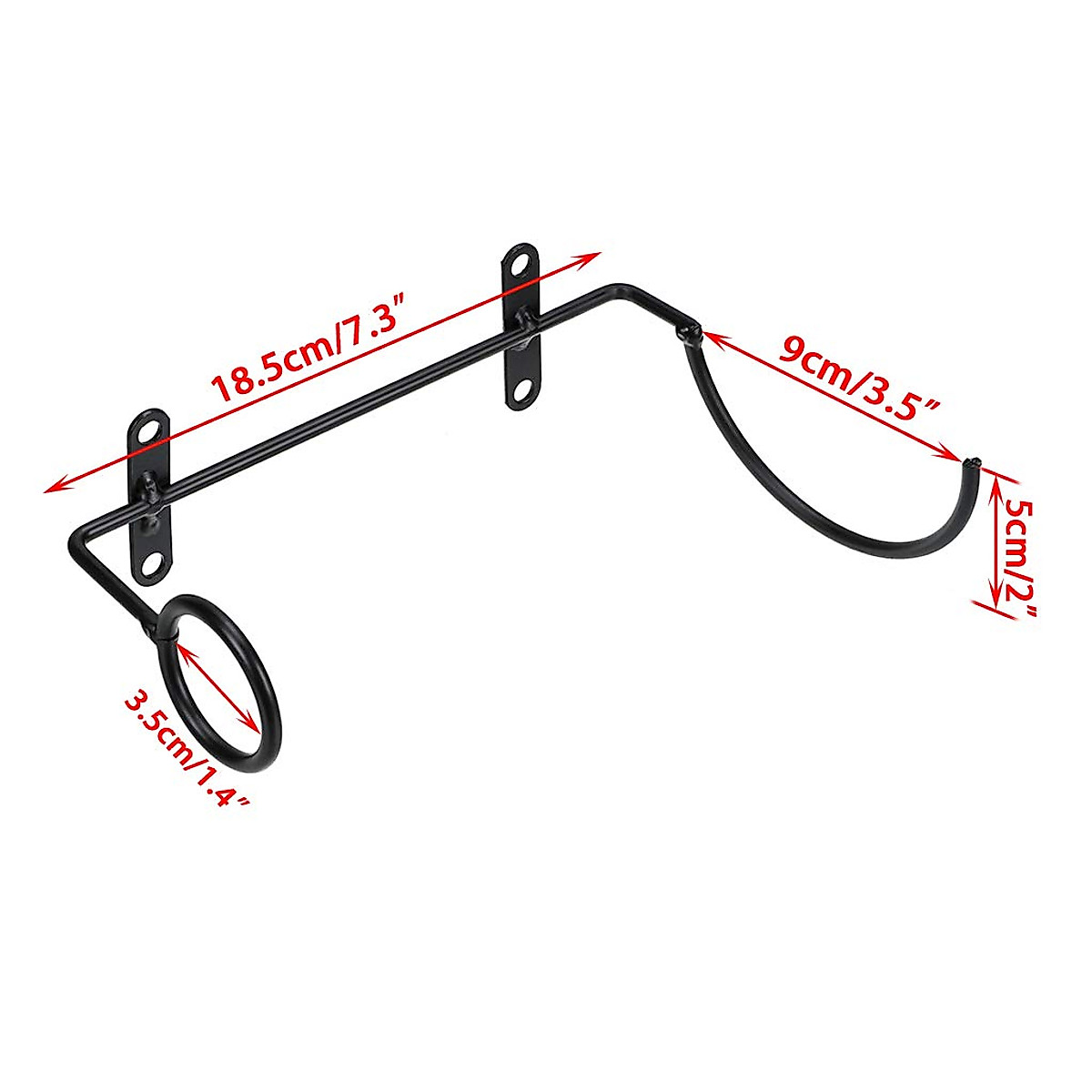 Hipiwe Pack of 6 Wall Mounted Wine Racks - Red Wine Bottle Display Holder with Screws, Metal Hanging Wine Rack Organizer for Beverages/Liquor Bottles Storage