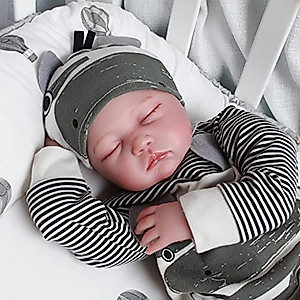 CHAREX Sleeping Reborn Baby Dolls, 22 Inch Lifelike Newborn Baby Boy Doll, Realistic Weighted Baby Toddler, for Kids Age 3+